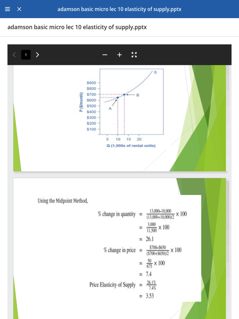 Recent: Adamson Basic Micro Lec 10 Elasticity of Supply | PDF ...