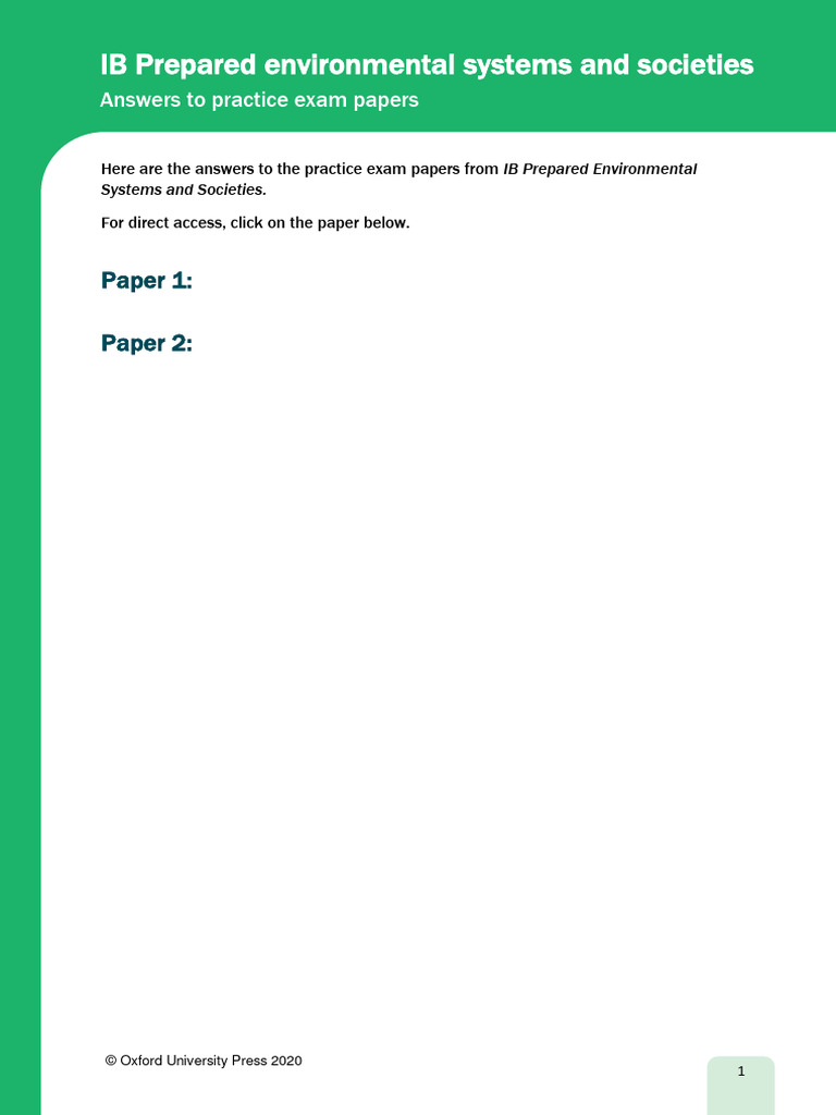 IB ESS Practice Exam Answers | PDF | Climate Change | Agriculture