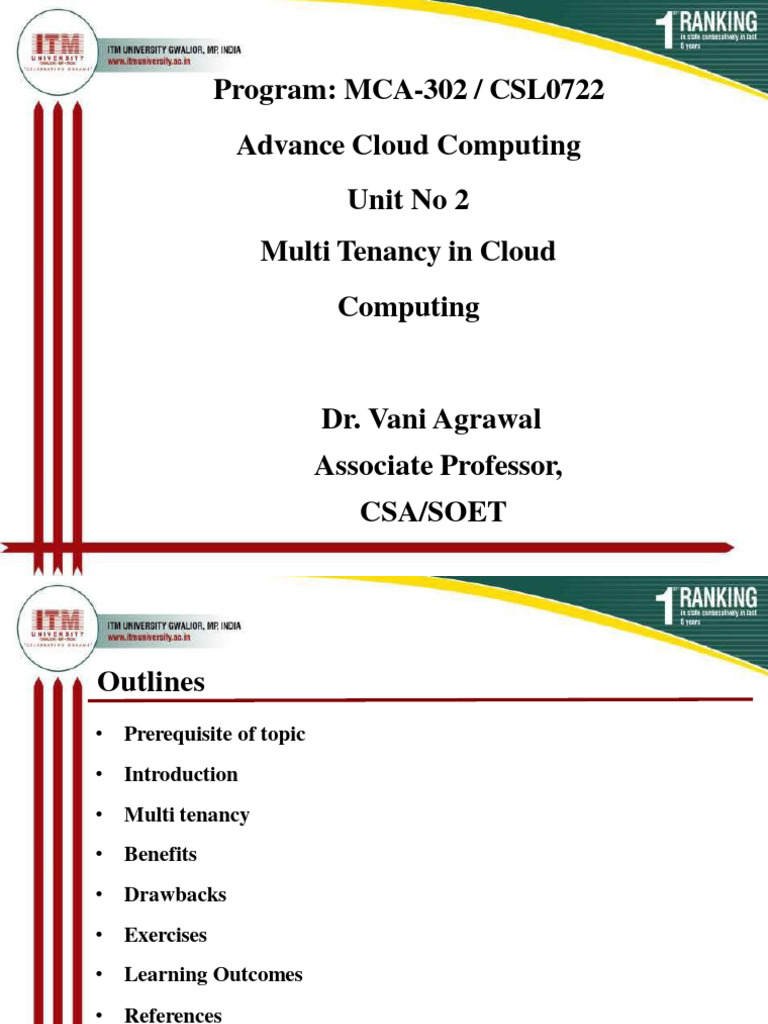 Multi Tenancy in Cloud Computing | PDF | Cloud Computing | Computer Architecture