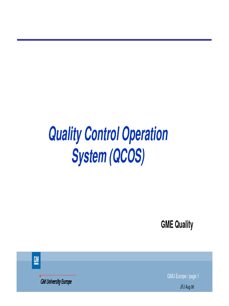 QCOS | PDF | Risk | Audit
