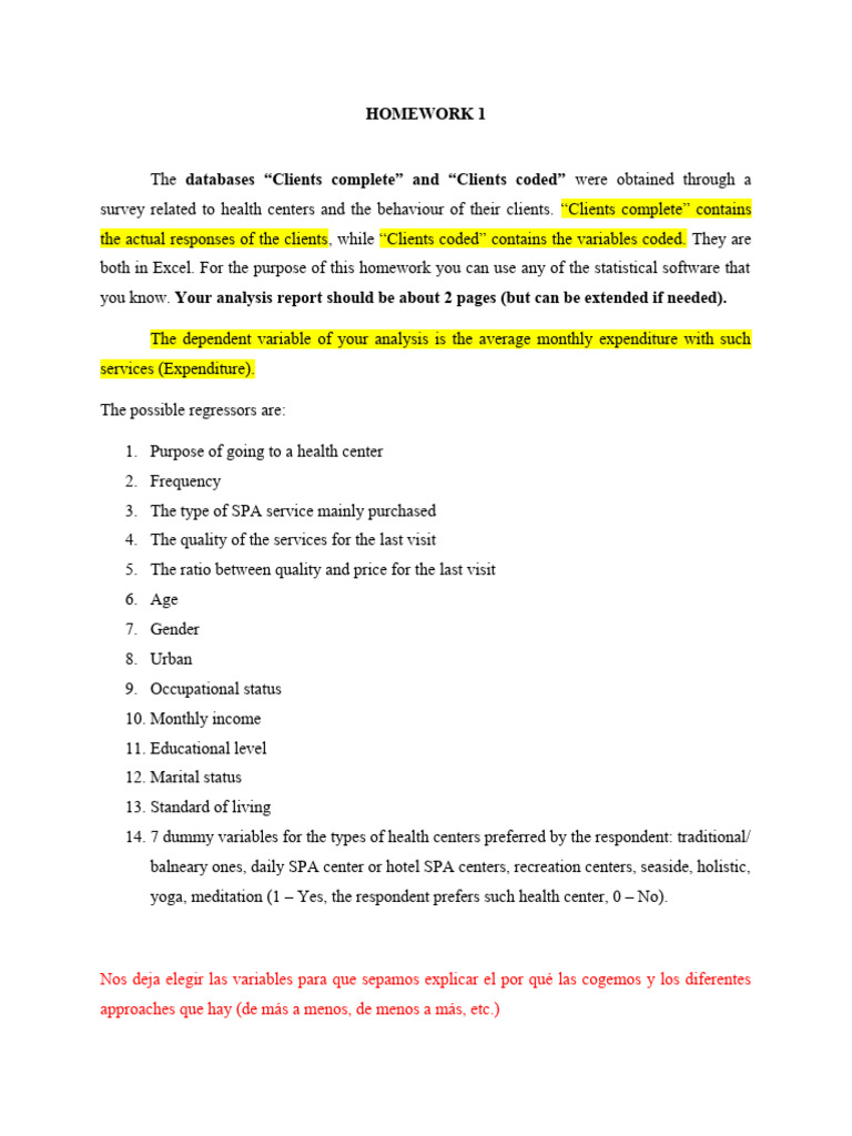 Homework 1 Ao Econometrics Pdf Dependent And Independent Variables Regression Analysis