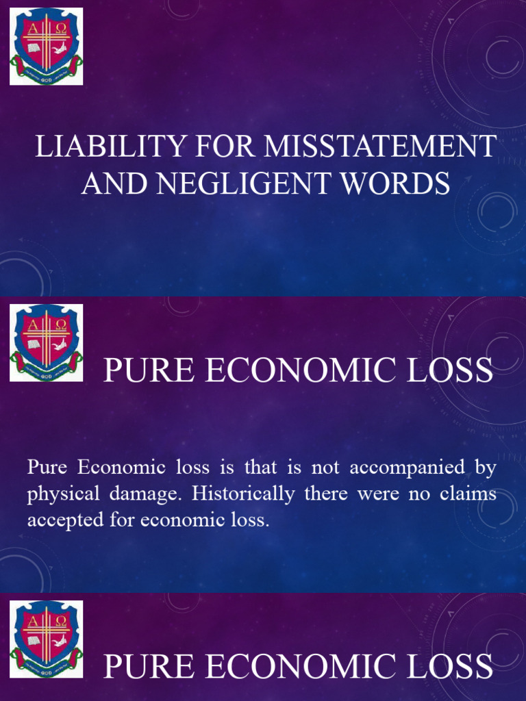 Negligent Words, Economic Loss | PDF | Negligence | Common Law