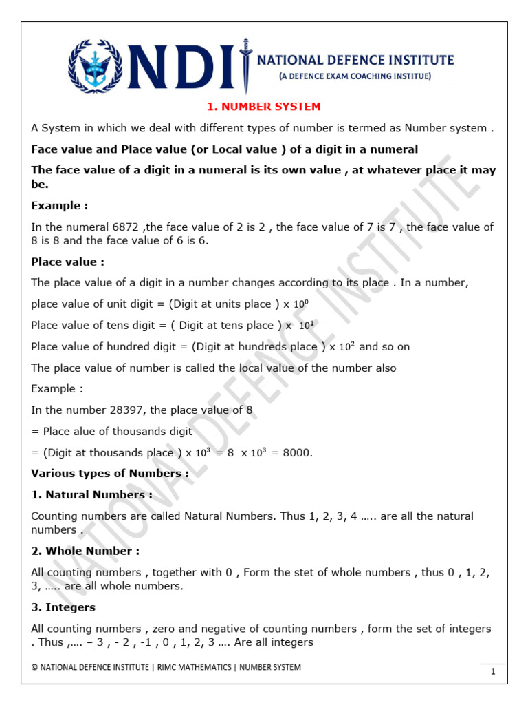 Understanding Number Systems in Math | PDF | Numbers | Prime Number