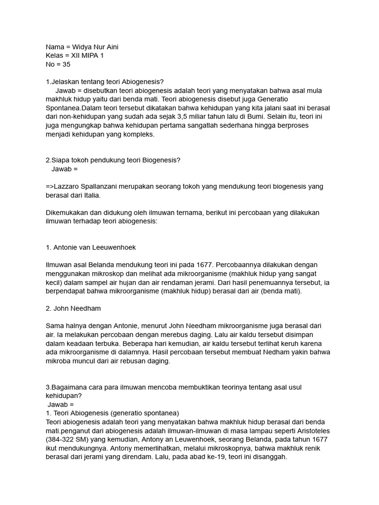 Widya Nur Aini Bio | PDF | Filsafat