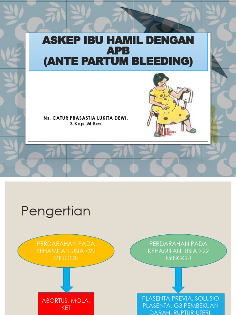 Askep Ibu Hamil Dengan APB (Ante Partum Bleeding) : Ns. Catur Prasastia Lukita Dewi, S.Kep.,M ...
