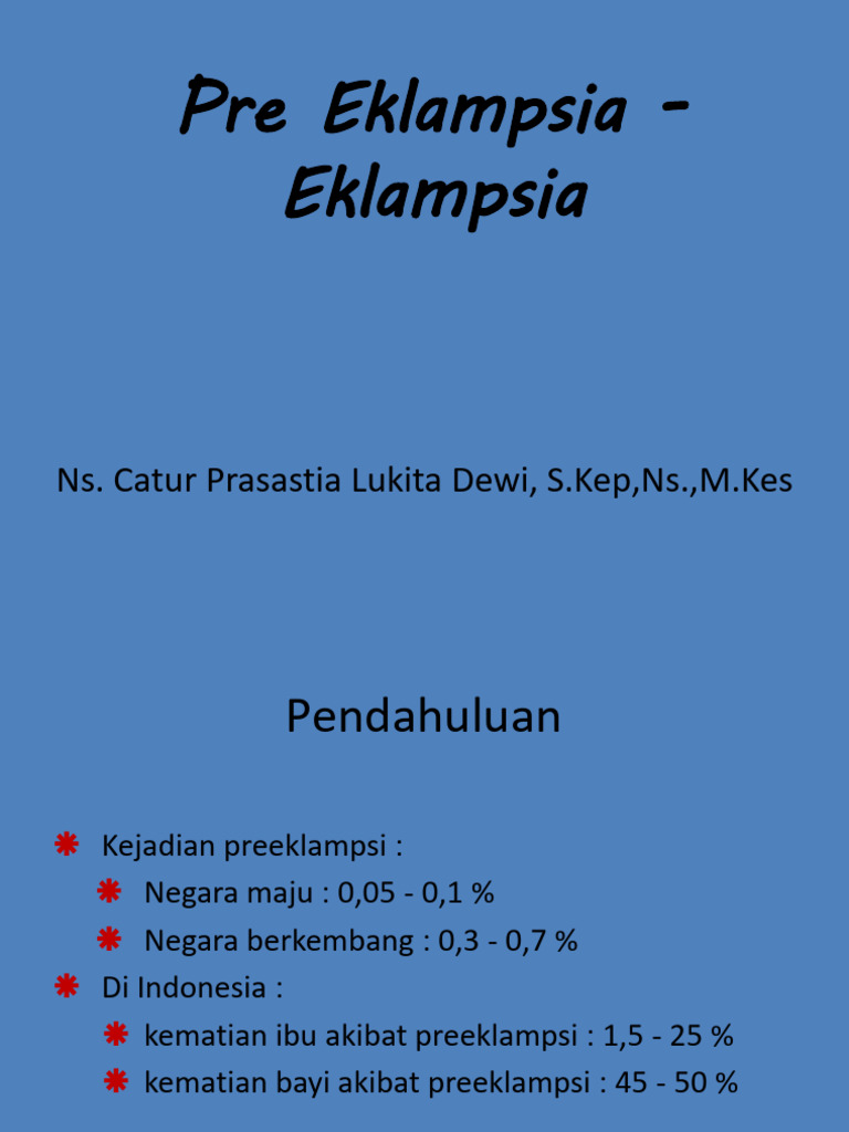Pre Eklampsia PPT - Catur | PDF