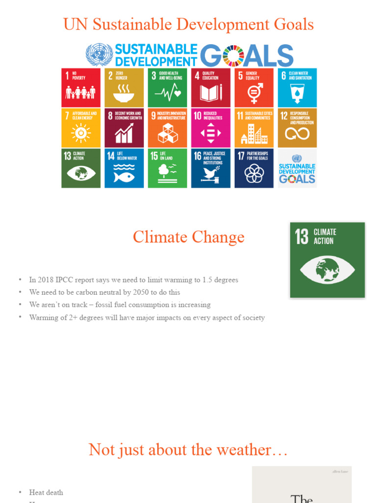 UN Sustainable Development Goals | PDF