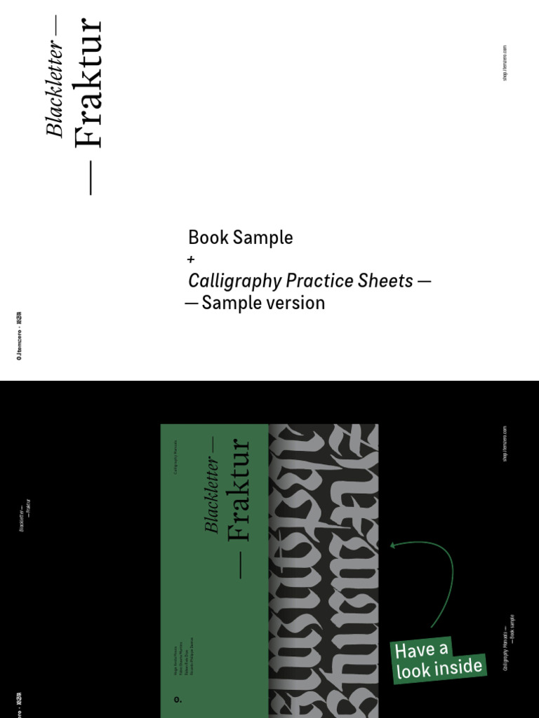 Fraktur Caligraphy Practice Sheets Sample | PDF | Letter Case | Writing