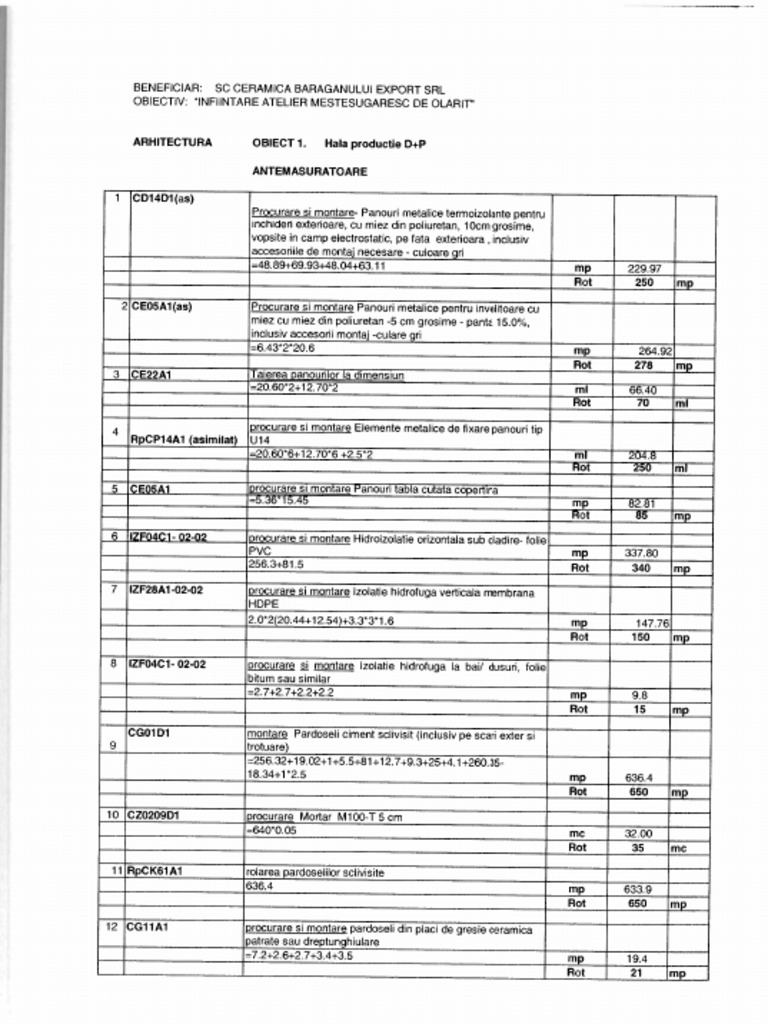 # Antemasuratoare Si F3 Ob.1 Inlocuit | PDF