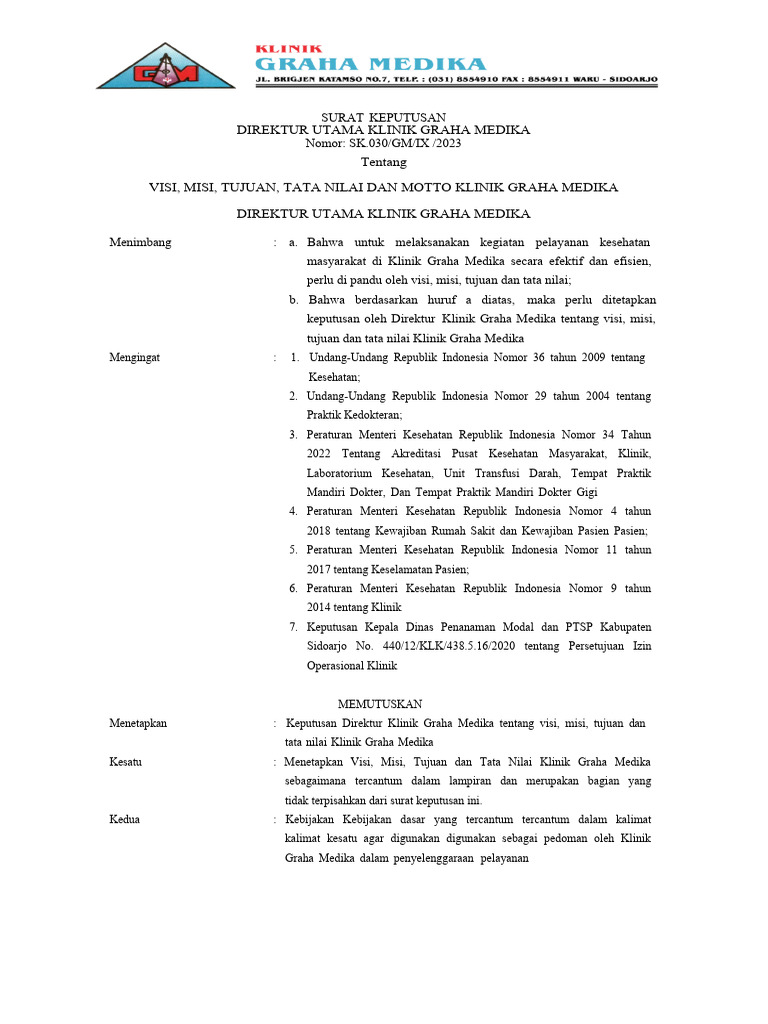 SKDU Tentang Visi, MIsi Dan Nilai | PDF | Bisnis