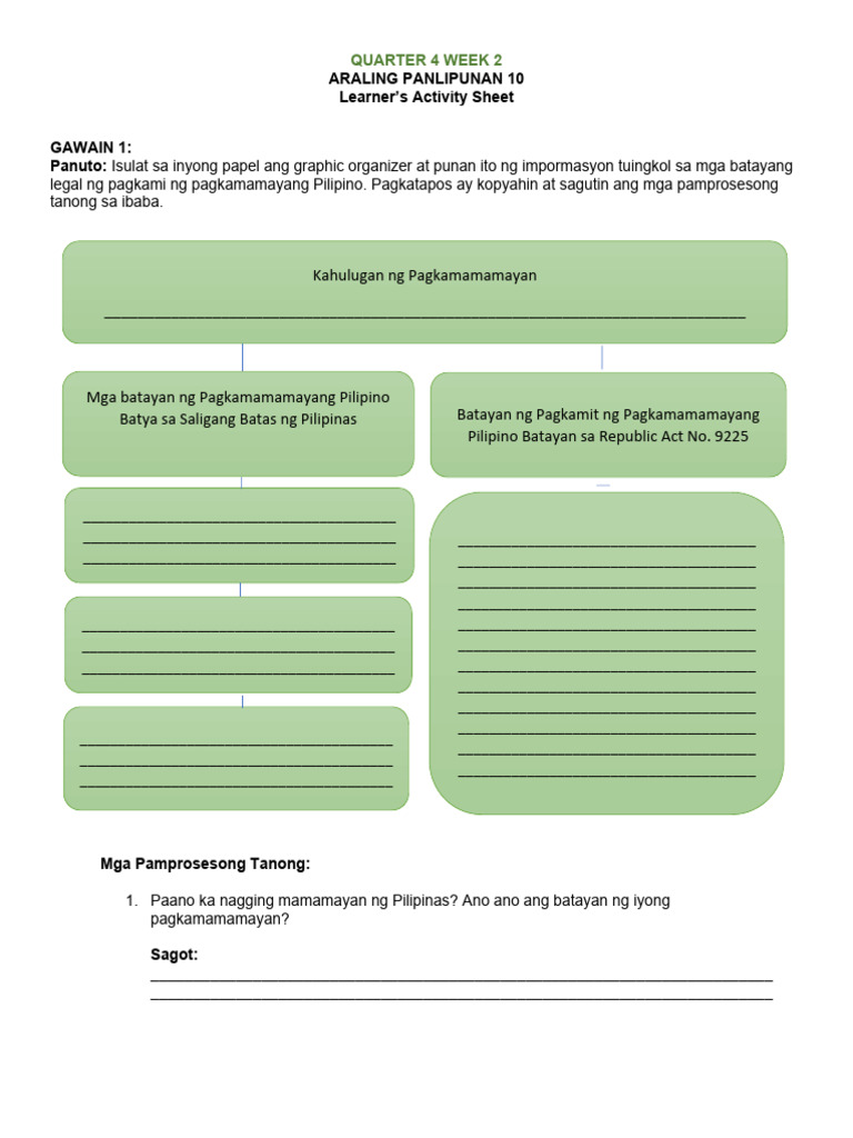 Activities Quarter 4 Week 2 | PDF Activities Quarter 4 Week 2 | PDF