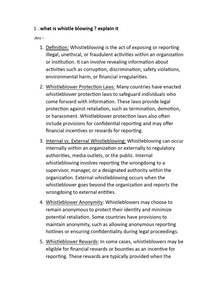 Ethics Exam Suggasation | PDF | Whistleblower | Individualism