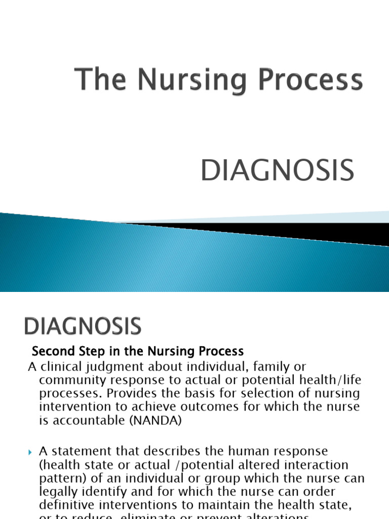 Nursing Diagnosis: PES Method Explained | PDF | Medical Diagnosis | Nursing