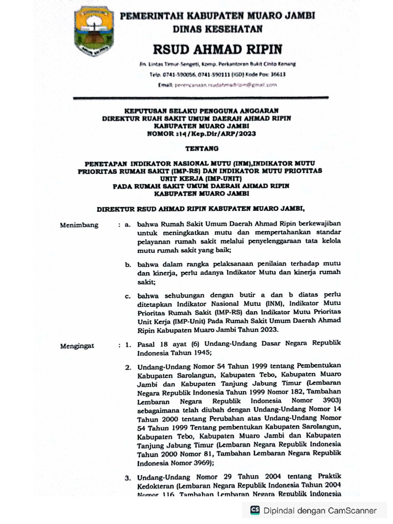 Penetapan Indikator Nasional Mutu (Inm), Indikator Mutu Prioritas Rumah ...