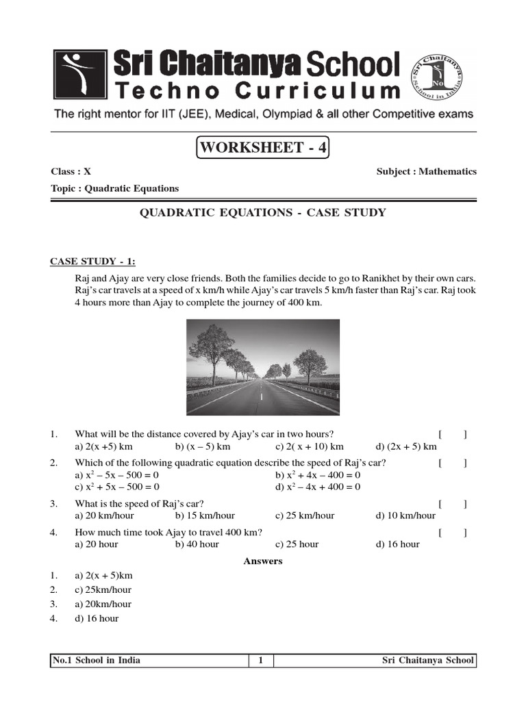 Quadratic Equations | PDF | Speed | Algebra