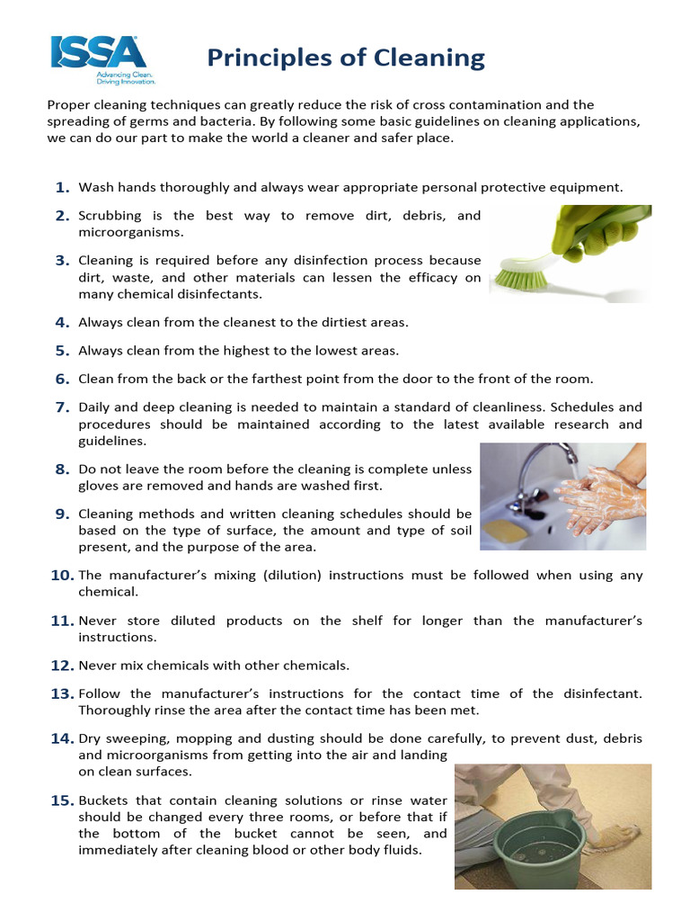 ISSA Principles of Cleaning Poster | PDF