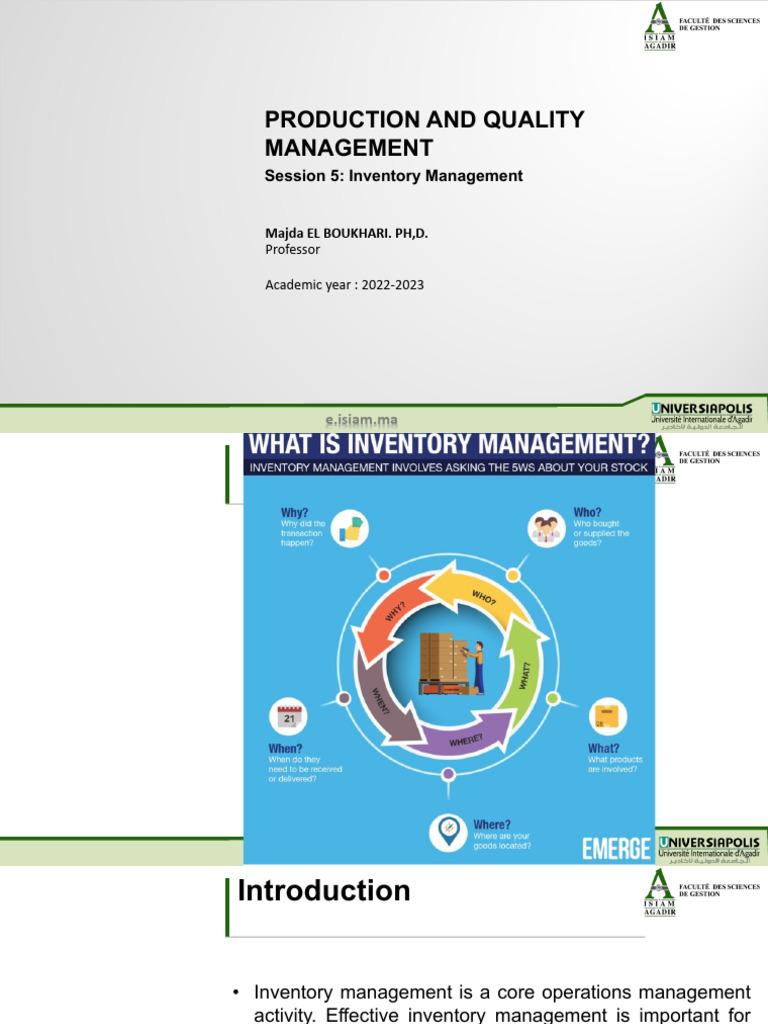 S5 - Inventory Management | Download Free PDF | Inventory | Business Process