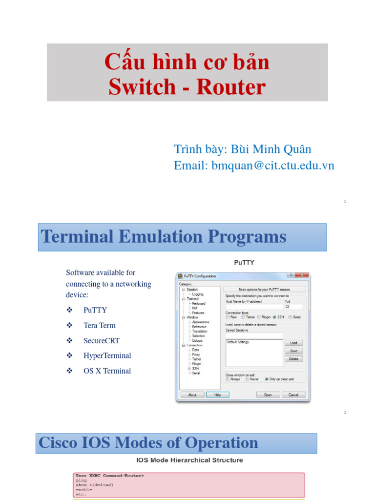 Switch Router Config | PDF