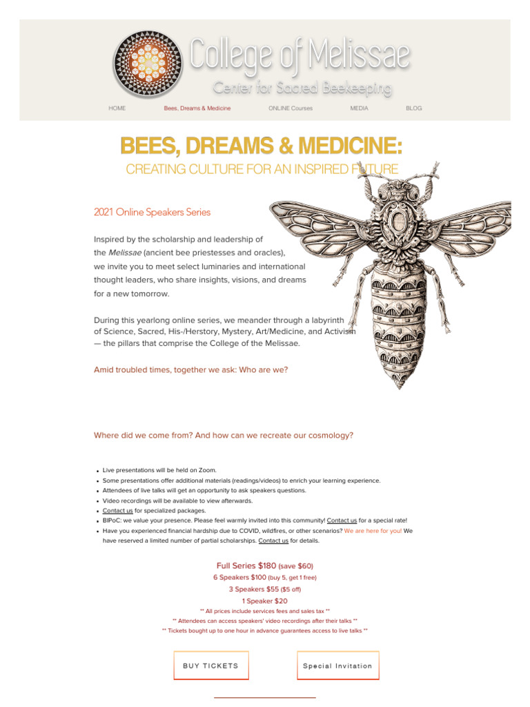 Bees, Dreams & Medicine - Collegeofthemelissae | PDF | Carl Jung ...