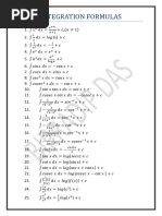 Differentiation and Integration Formulas | PDF | Trigonometric Functions | Angle