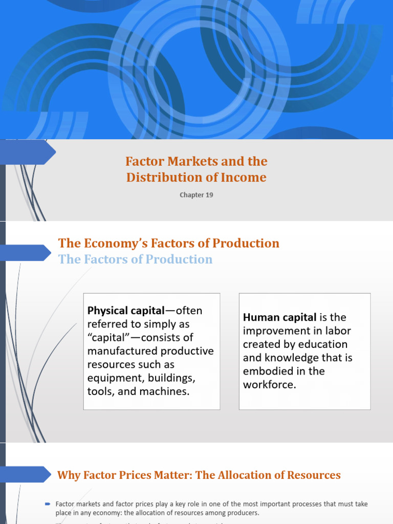 Factor Markets and The Income Distribution | PDF | Labour Economics ...