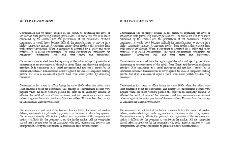What Is Consumerism | PDF | Consumerism | Marketing