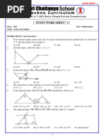 7 - Class INTSO Work Sheet - 2 - Lines and Angles | PDF | Triangle | Mathematics