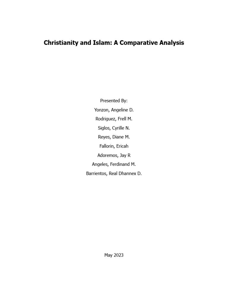 Christianity and Islam | PDF | Prophets And Messengers In Islam | Trinity