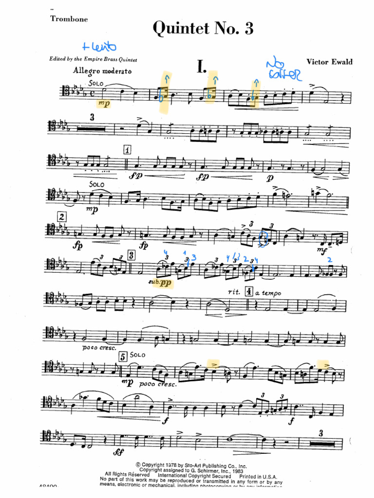 Brass Quintet 3 (5M) - Ewald - Tromb - N | PDF