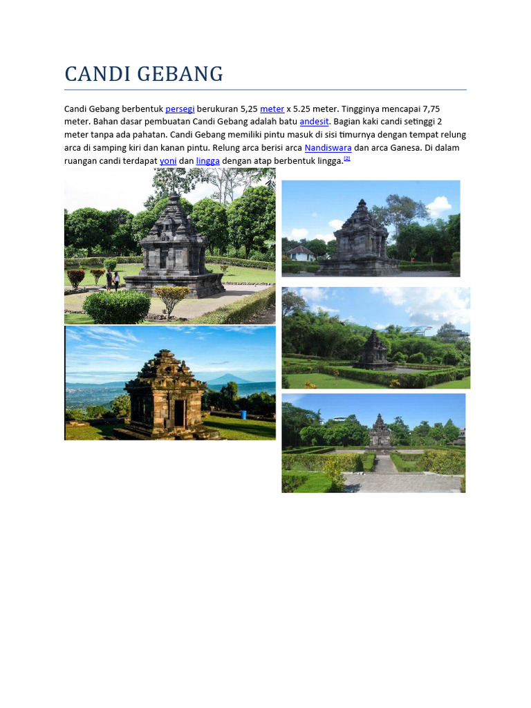 Candi Gebang | PDF