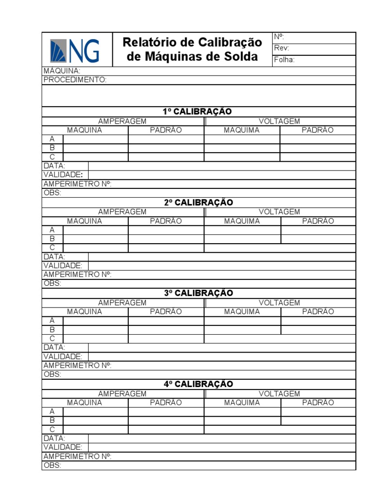 Calibration Records and Performance Metrics for Welding Machines | PDF