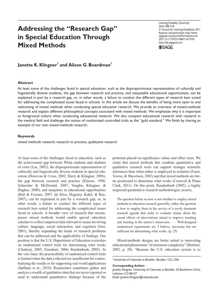 Research Gaps Mixed Methods | PDF | Pragmatism | Qualitative Research