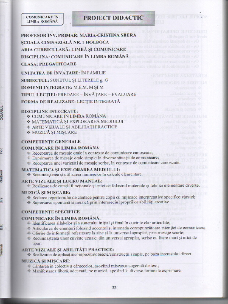 2.proiecte Didactice Pentru Inv Primar | PDF