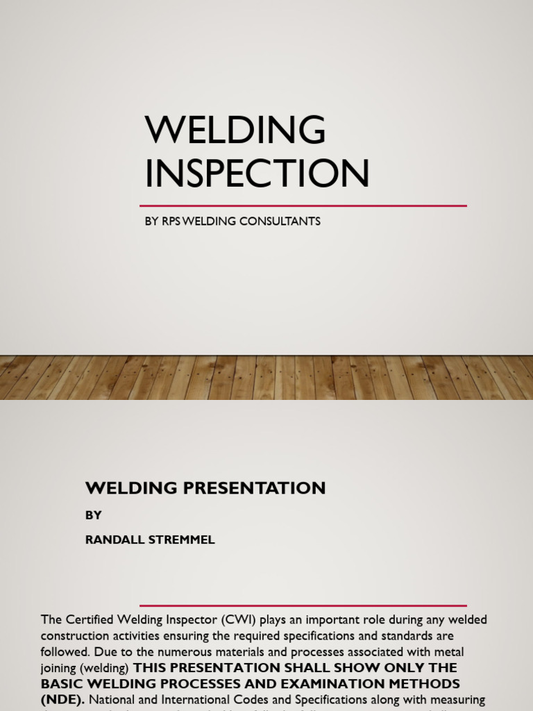 WELDING Inspection | PDF | Welding | Construction