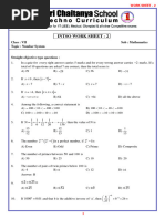 9 - Class INTSO Work Sheet - 1 - Real Numbers | PDF | Mathematics | Arithmetic