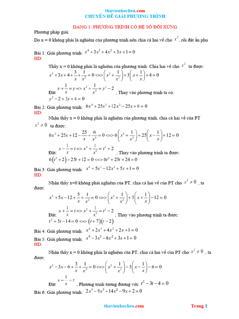 Chuyen de Giai Phuong Trinh BDHSG Toan 8 | PDF
