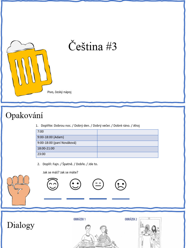 Čeština 3 (Povolání, Vokativ) | PDF