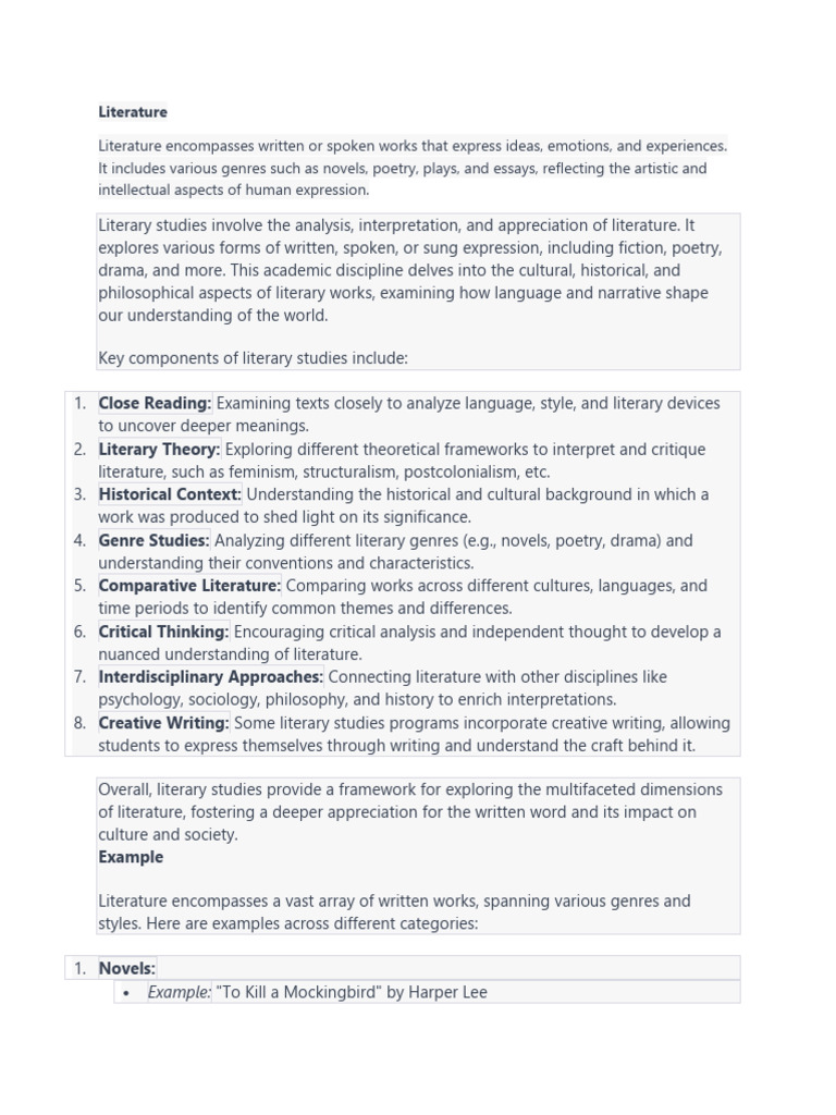 Intro To Literary Studies | PDF | Literary Criticism | Critical Thinking