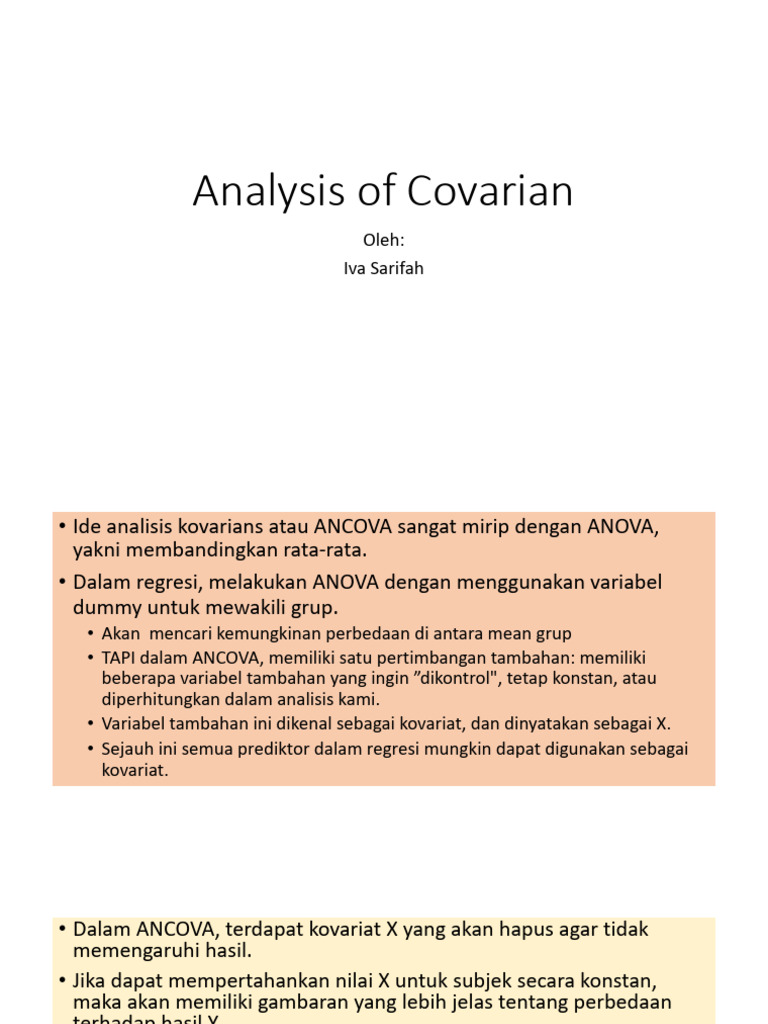 Ancova | PDF
