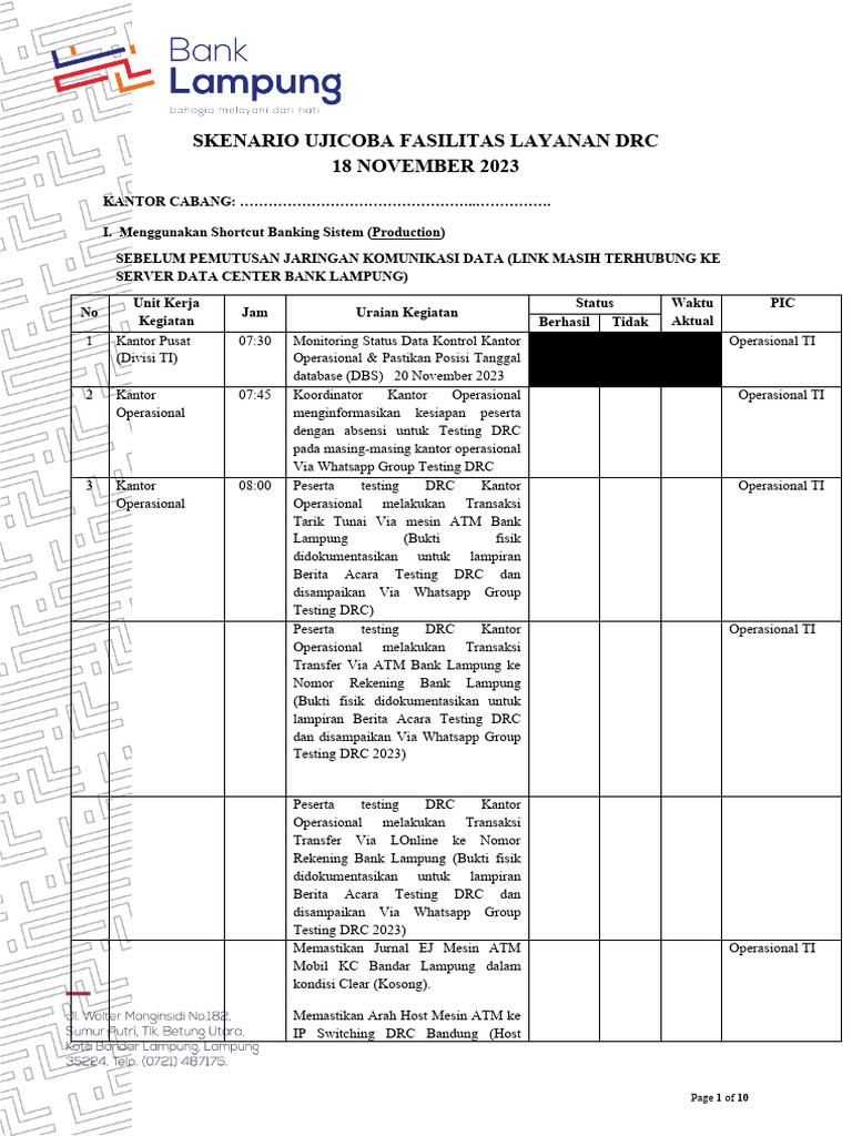 Skenario DRC 2023 | PDF