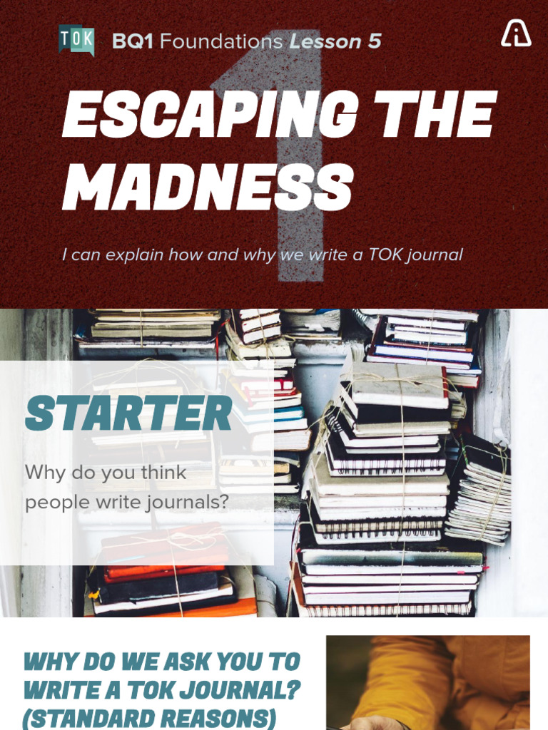 1.5 Escaping The Madness (Class Presentation 2023-24) | PDF | Knowledge | Experience