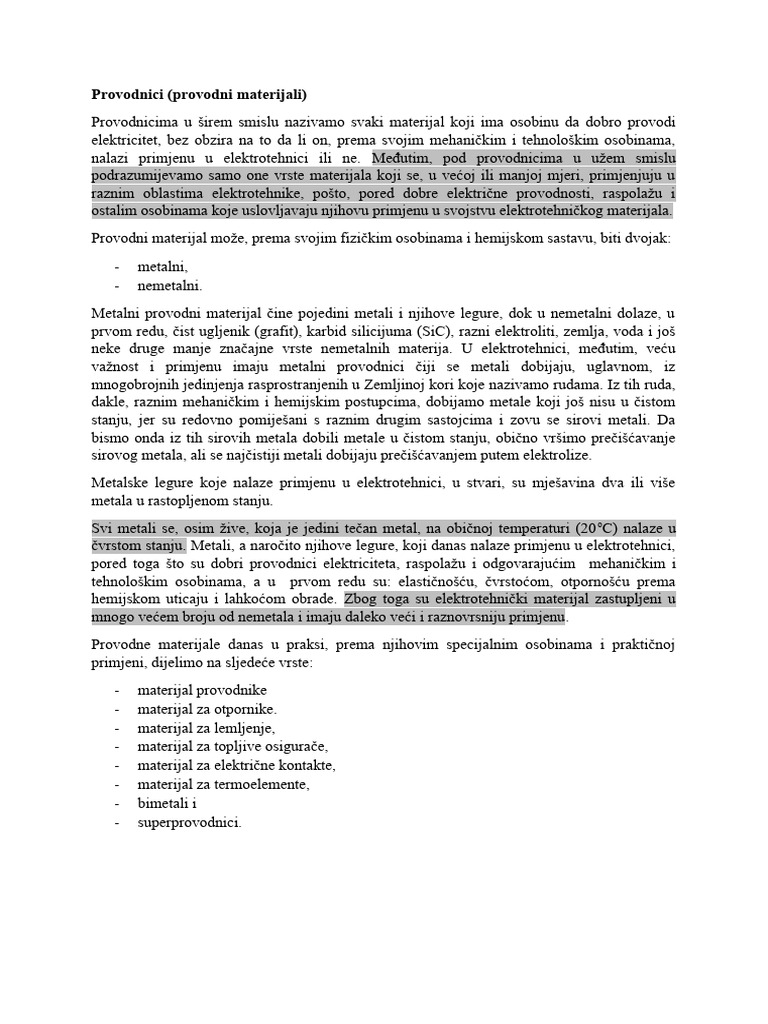 Provodnici | PDF