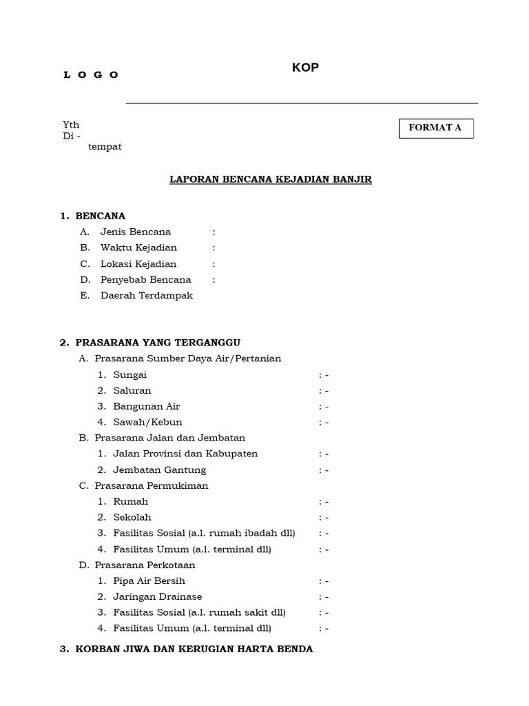 Form A Banjir | PDF