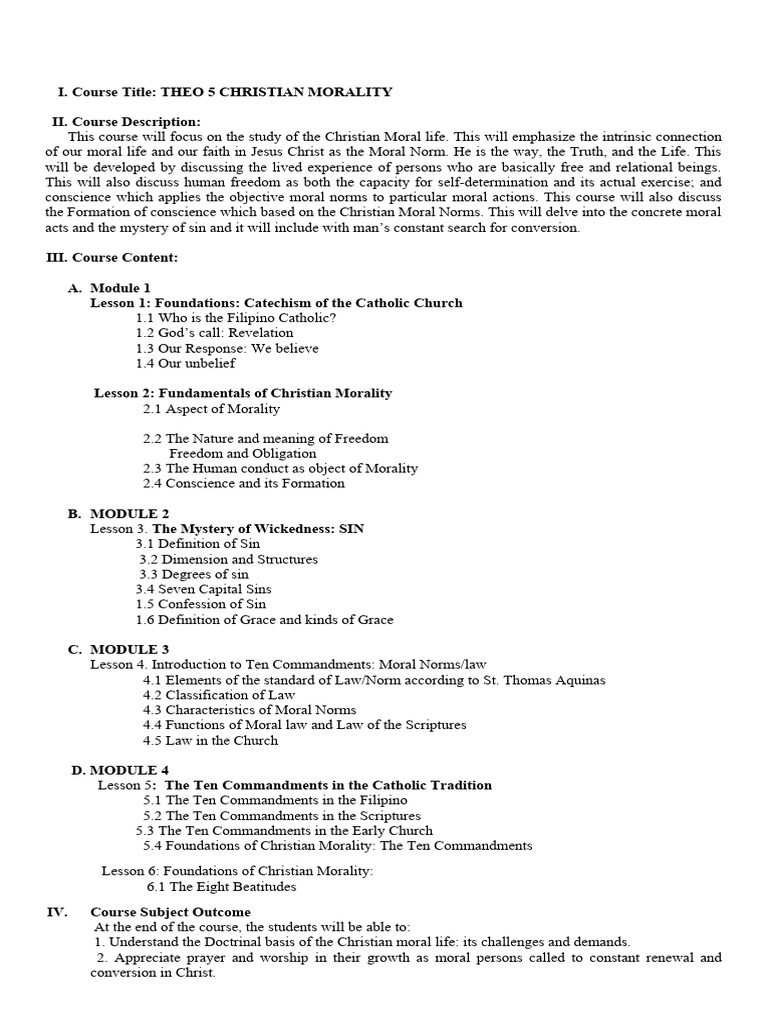 THEO 5 Module 2 | PDF | Seven Deadly Sins | Sin
