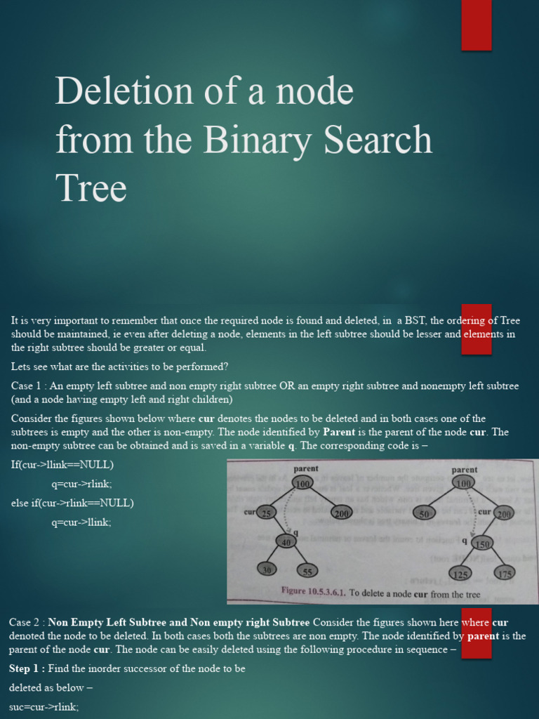 Bst Deletion And Traversals Pdf Algorithms And Data Structures Computer Data 0939
