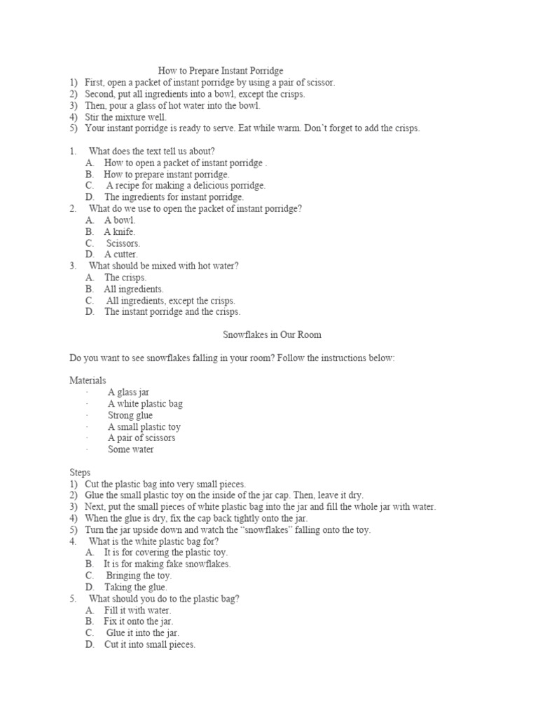 Contoh Soal Procedure Text | PDF | Teaspoon | Garlic