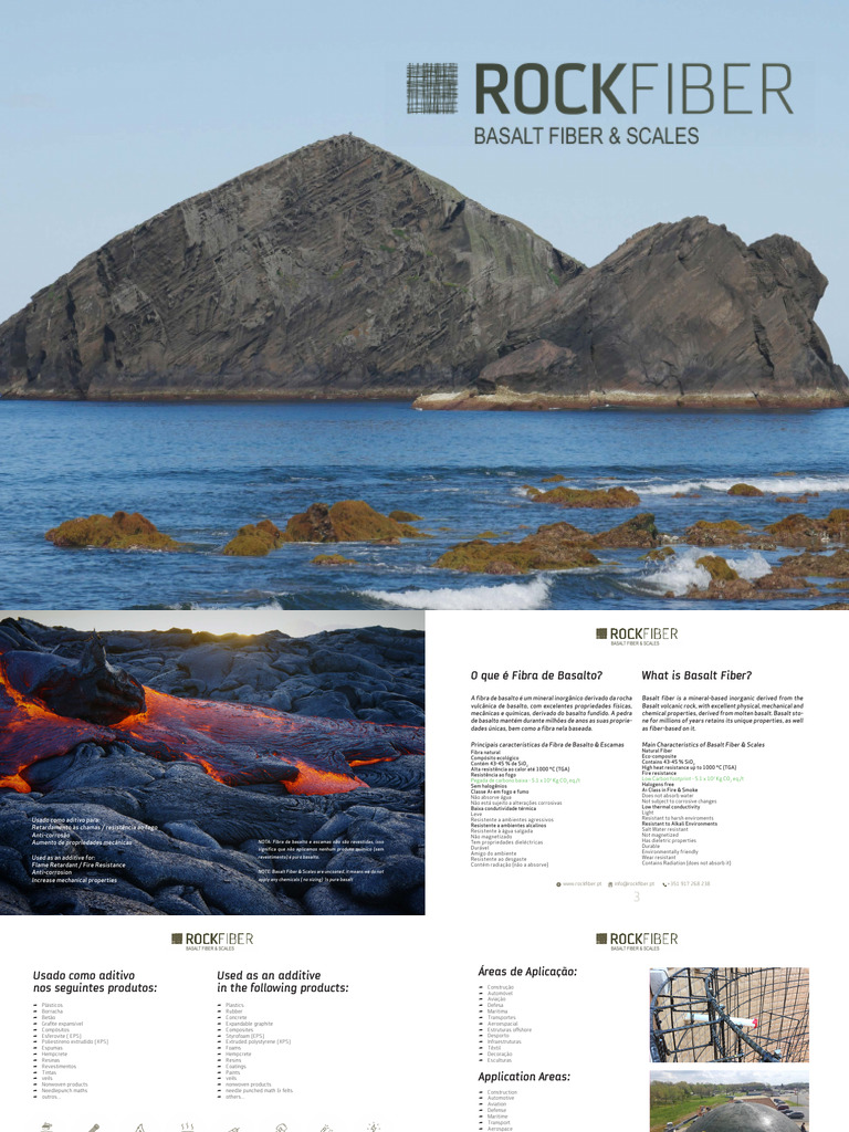 Catálago Rockfiber - Basalt Fiber Powder & Scale | PDF | Basalto | Plástico