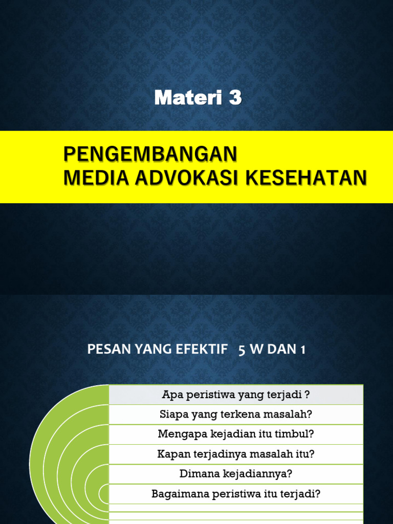 Materi 3 Pengembangan Media Advokasi Kesehatan Nuar | PDF