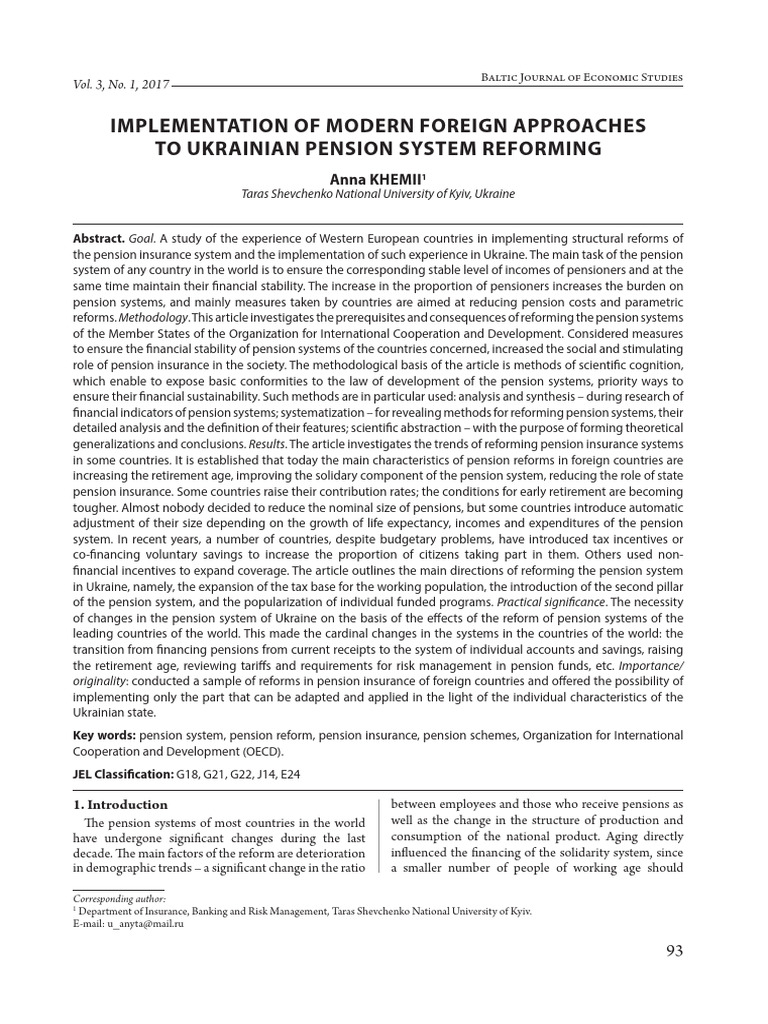 Pension System-Reforming | Download Free PDF | Pension | Retirement