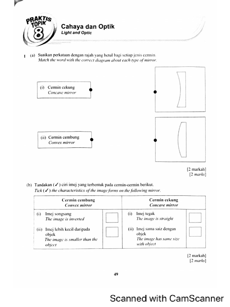 Chapter 8 Form 1 Science Exercise | PDF